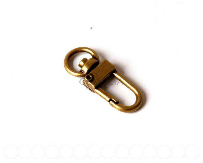 Clasp key chain. 33x12mm. bronze.