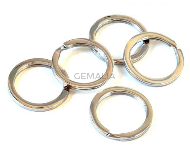 Stainless steel 304. Key split ring. 25mm. Silver. Inn.22mm.approx.